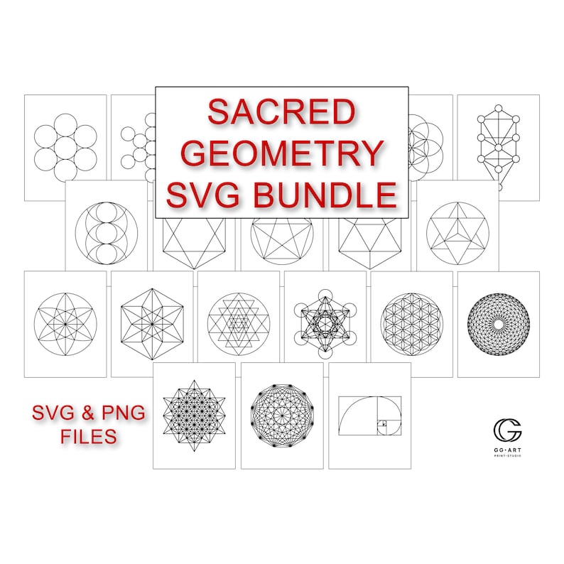 Sacred Geometry Svg | Sacred Geometry Art Bundle | Mandala Svg ...