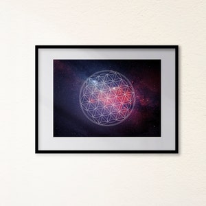 Flower of Life Wall Art, Sacred Geometry Wall Art, Flower of Life Print ...
