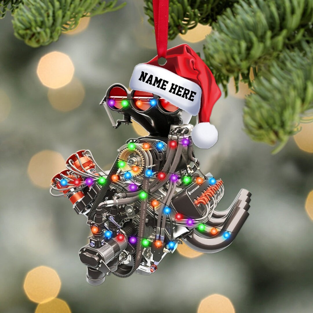 Personalized Hot Rod V8 Engine Ornament, Hot Rod V8 Engine Ornament ...