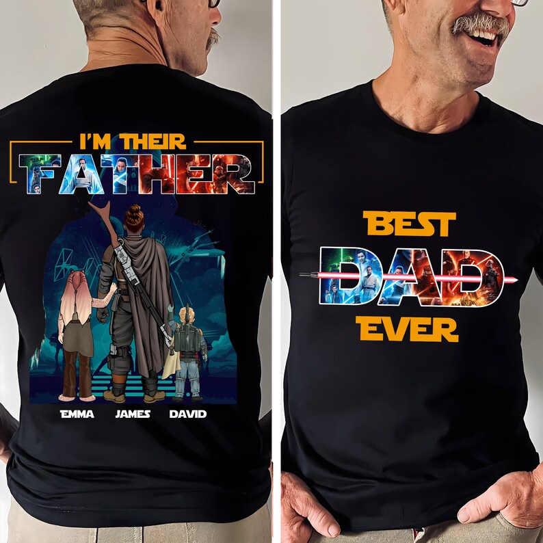 Personalized I Am Their Father Shirt, Dadalorian Shirt, Dad and Kids ...