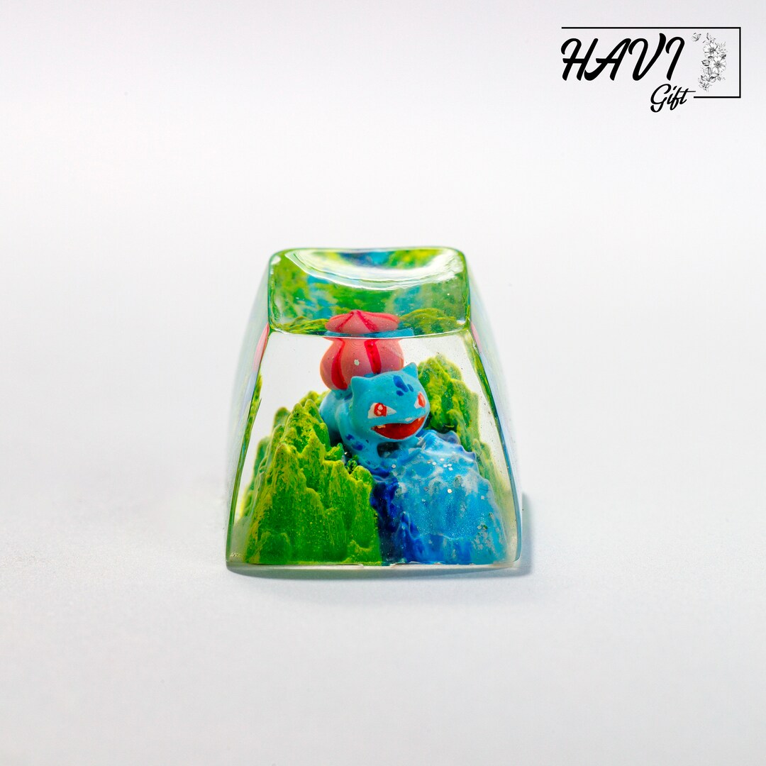 Havigift Bulbasaur Poké Keycap, Customize Poké Resin Artisan Keycap ...