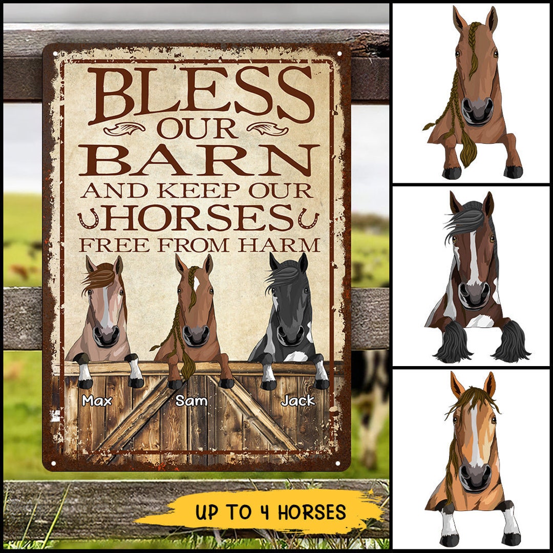 Bless Our Barn and Keep Our Horses Free From Harm, Personalized Horse ...