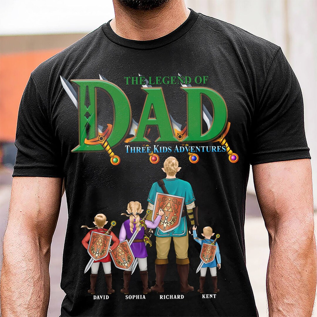 Personalized the Legend of Dad Shirt, Kids Adventures, Dad and Kids ...