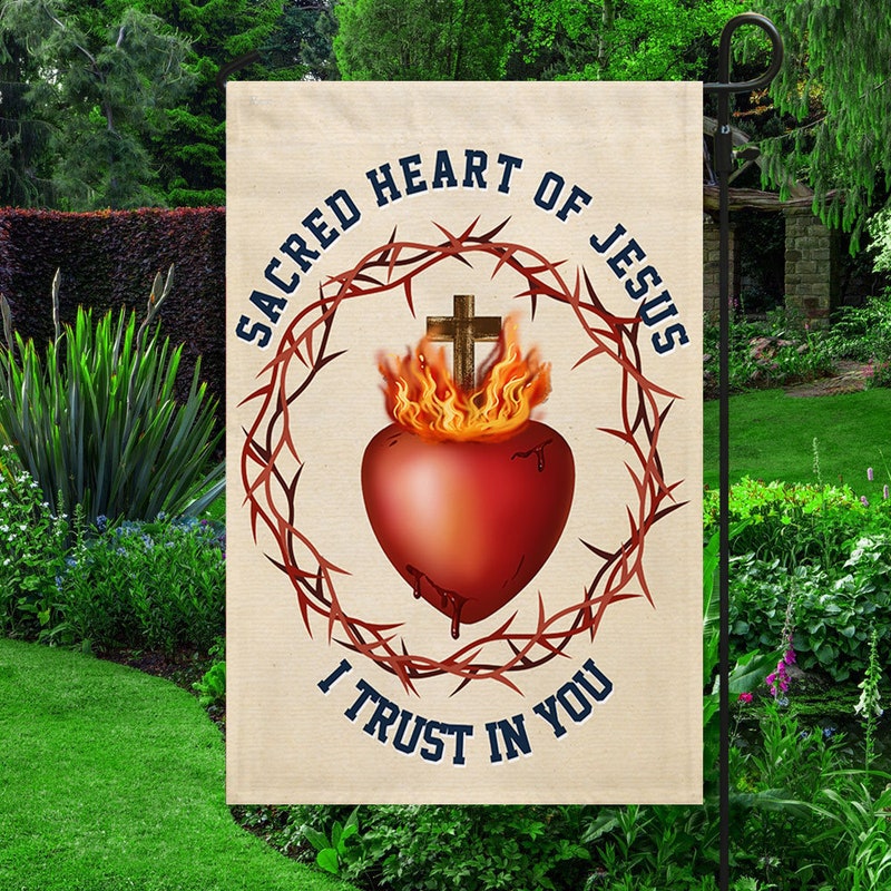 Sacred Heart of Jesus Flag - Etsy