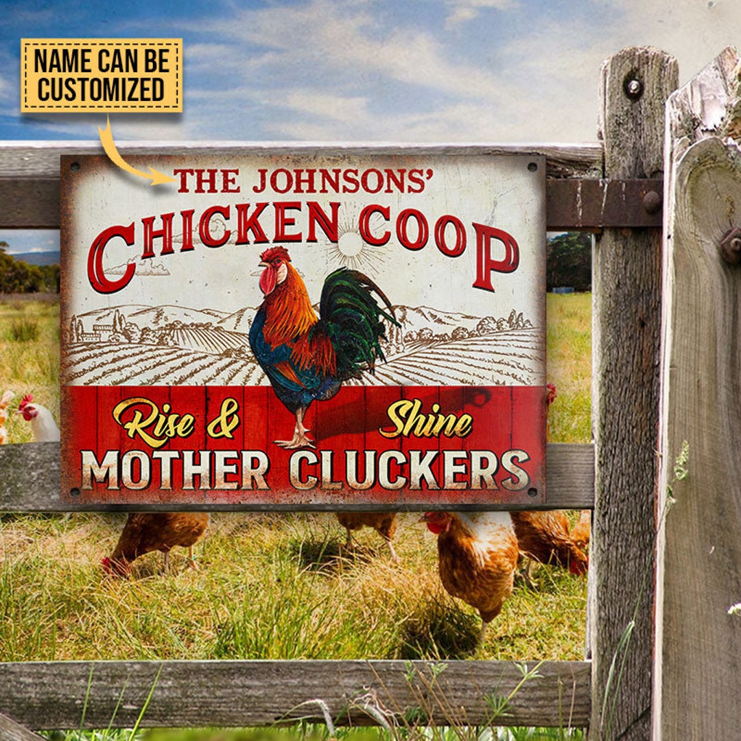 Personalized Farm Chicken Coop Rise and Shine Customized Metal Signs ...