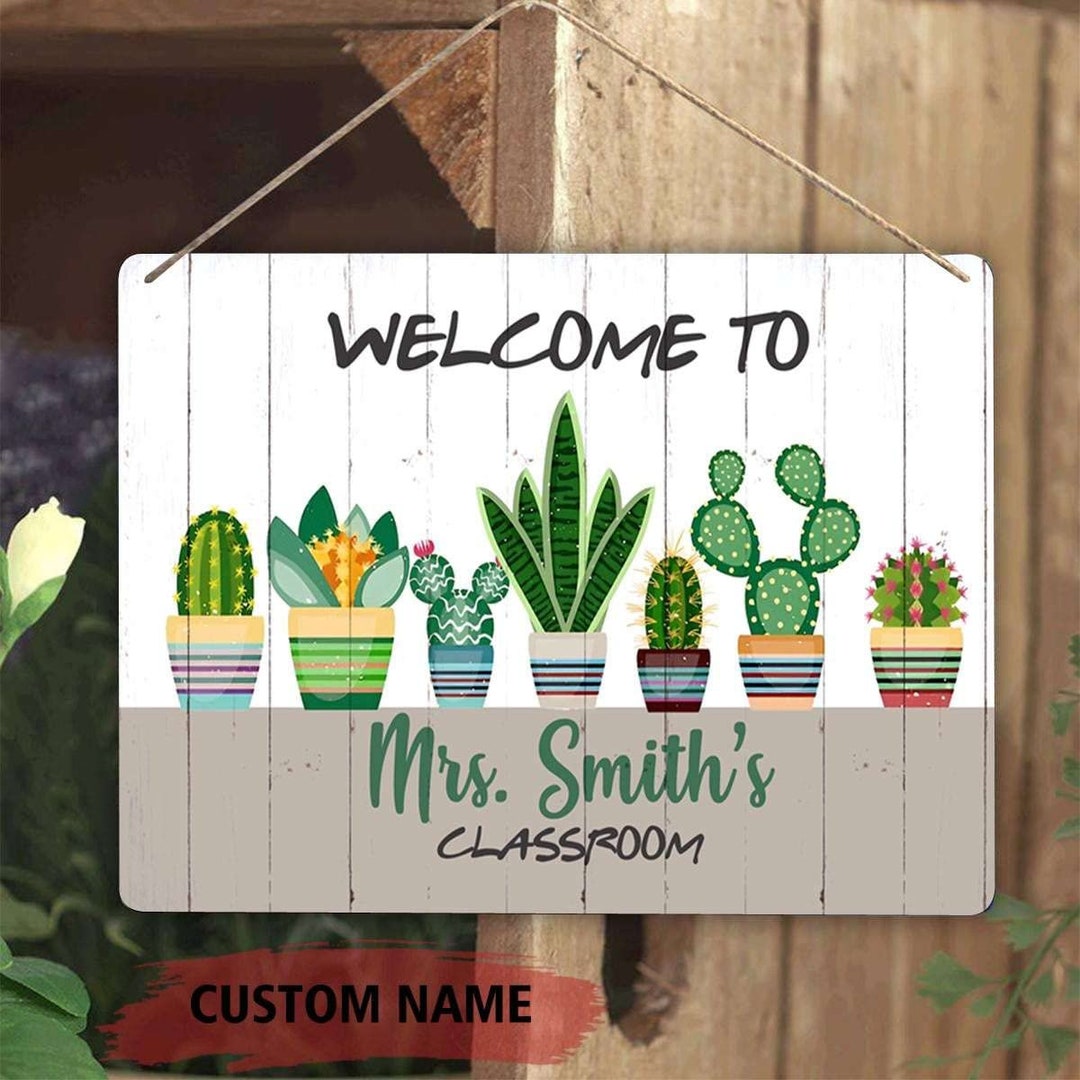 Personalized Welcome Sign for Classroom, Teacher Door Sign, Teacher ...