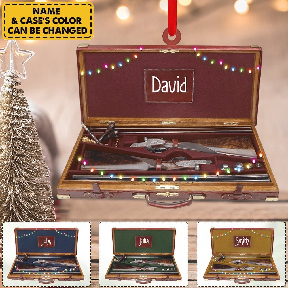 Personalized Shotgun Case Hunting Box Christmas Ornament Hunting Box ...