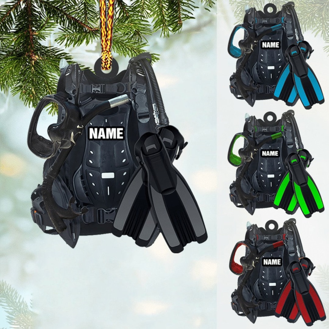 Personalized Scuba Diving Equipment Custom Shaped Ornament Gift for ...