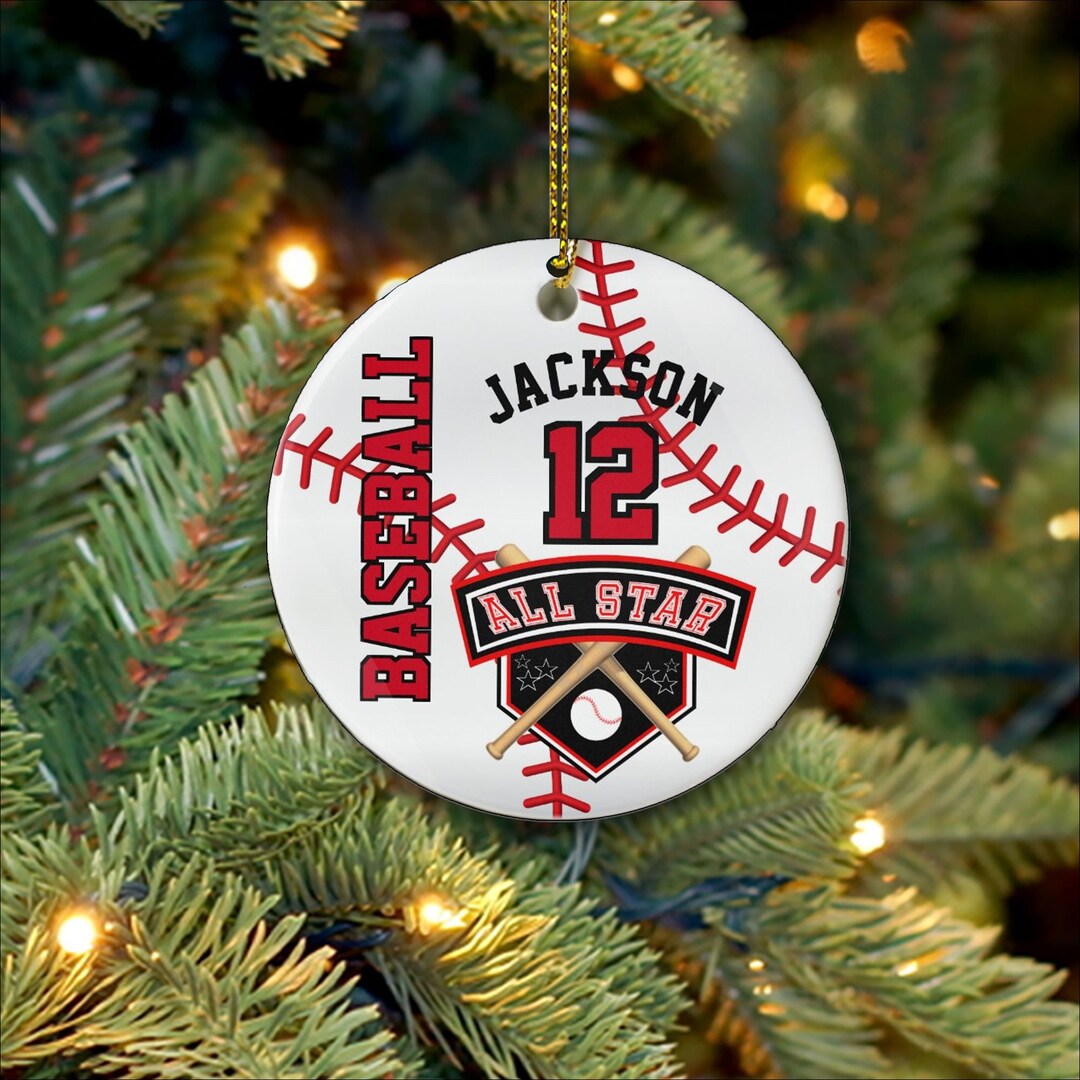 Personalized All Star Baseball Game Player Ornament Custom Baseball ...