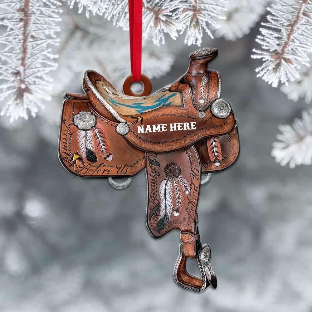 Western Saddle Personalized Christmas Ornament Gift for - Etsy