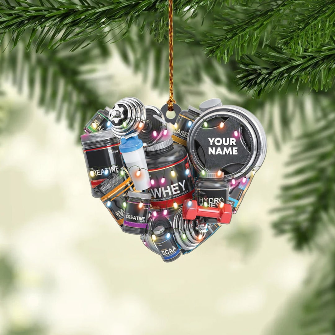 Personalized Bodybuilding Christmas Ornament, Gym Ornament, Gym ...