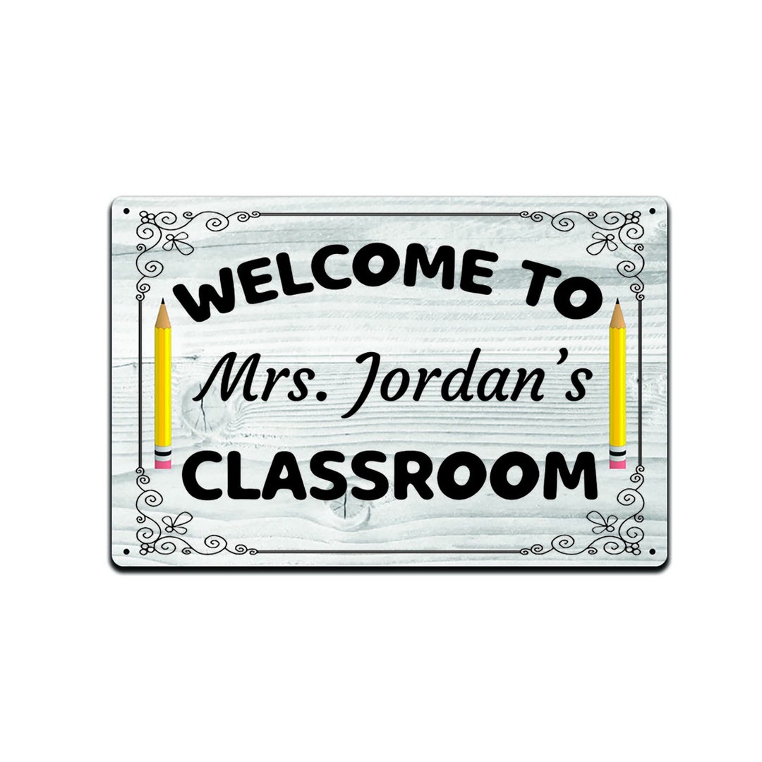 Personalized Teacher Sign for Classroom, Teacher Door Sign, Teacher ...