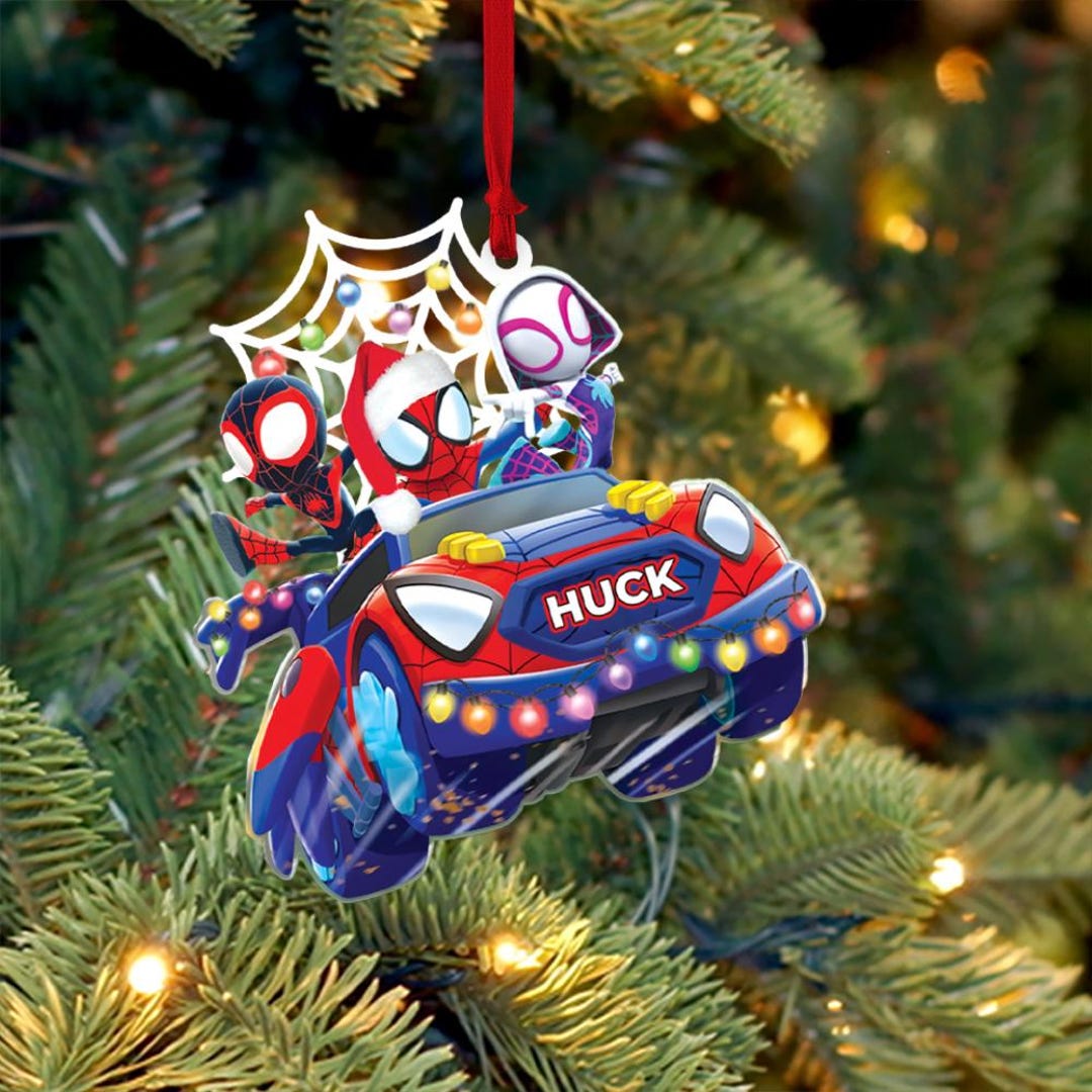 Personalized Superhero Spider Ornament, Spidey Ornament, Spidey and ...