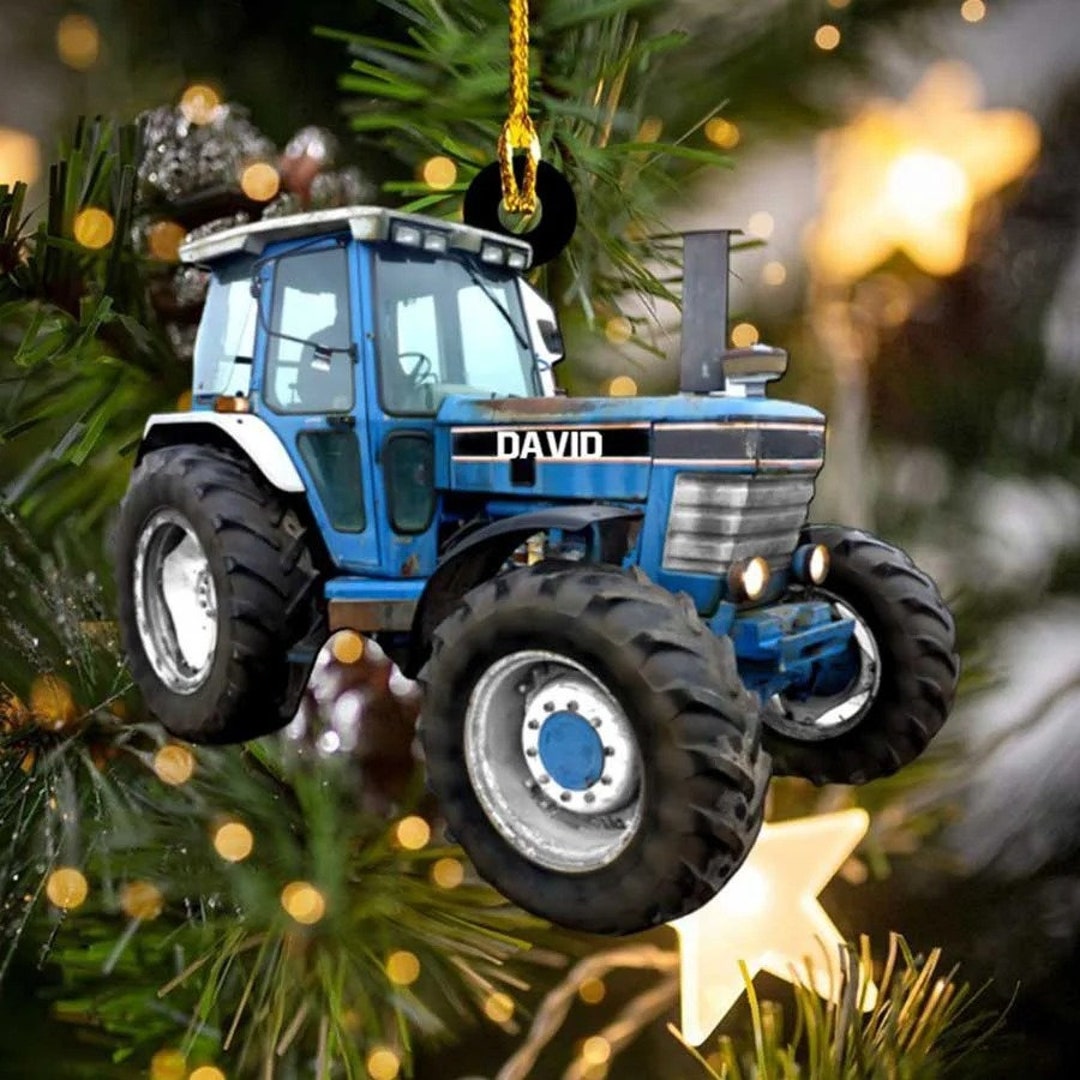 Personalized Tractor Ornament Custom Shaped Acrylic Ornament for Farmer ...