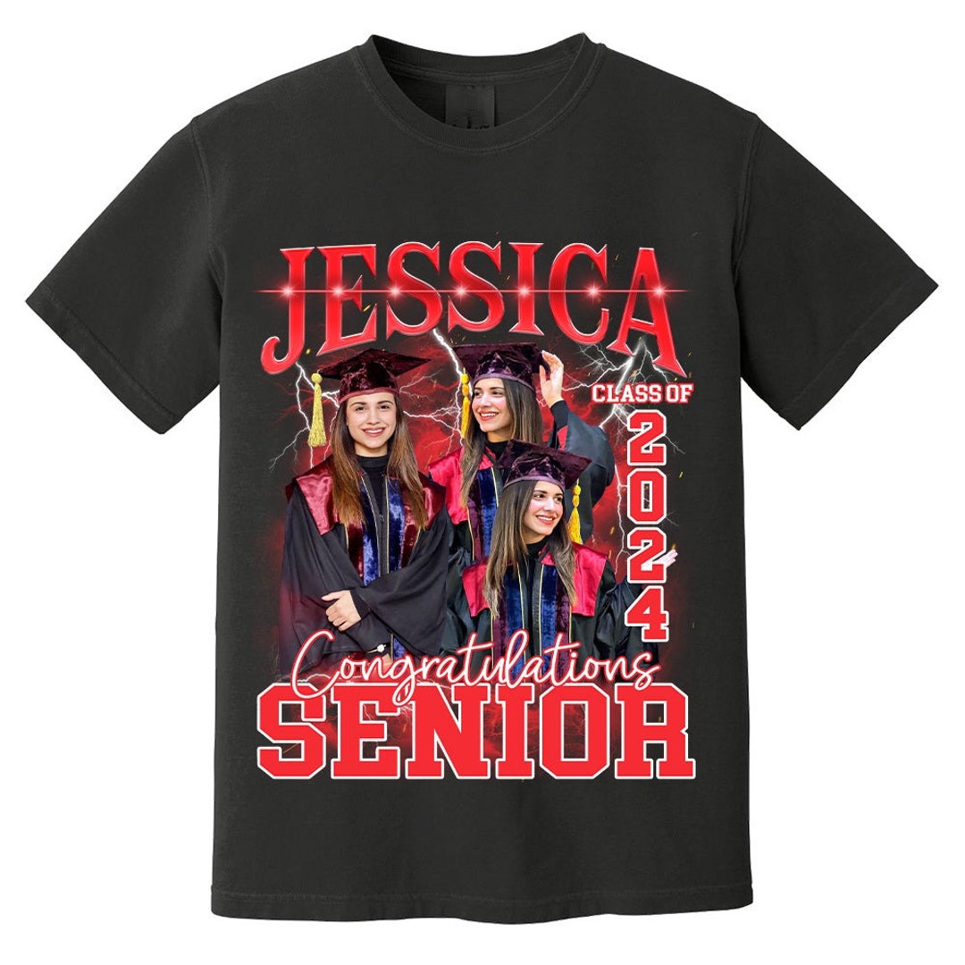 Personalized Graduation Bootleg Shirt, Class of 2024 T Shirt, Custom ...