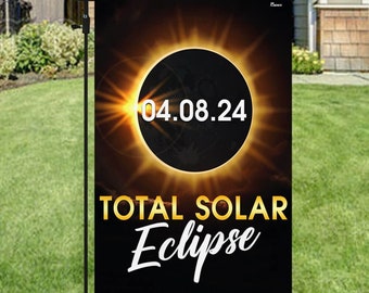 ILLINOIS 2024 Total Solar Eclipse Flag, Total Solar Eclipse Flag April ...