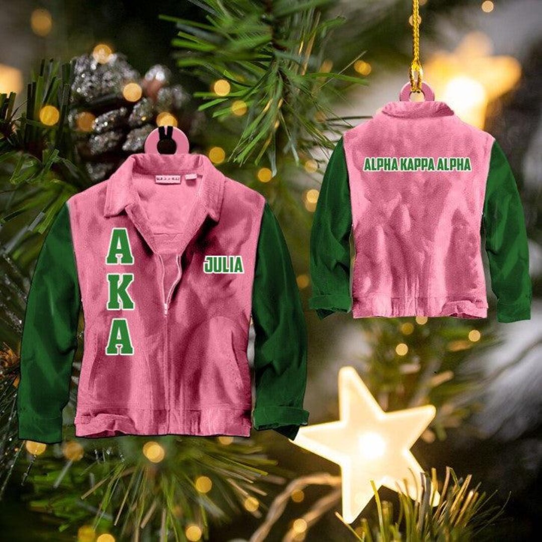 Personalized Gift for AKA, Pink Clothing Custom Shaped Ornament Acrylic ...