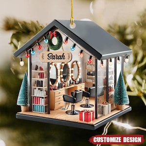 Personalized Hair Salon Christmas Ornament, Hair Salon Christmas, Hair ...