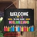 Personalized Welcome Sign for Classroom, Teacher Door Sign, Teacher ...