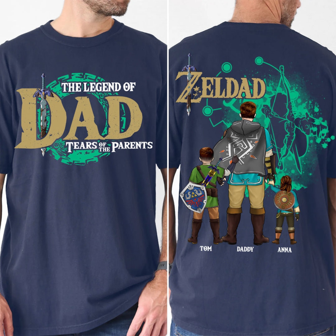 Personalized the Legend of Dad Shirt, Custom Kids Name, Dad and Kids ...