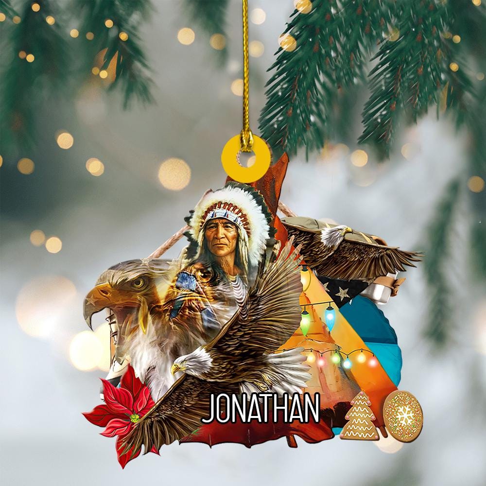 Personalized Native American Indian Ornament, Native American Christmas ...