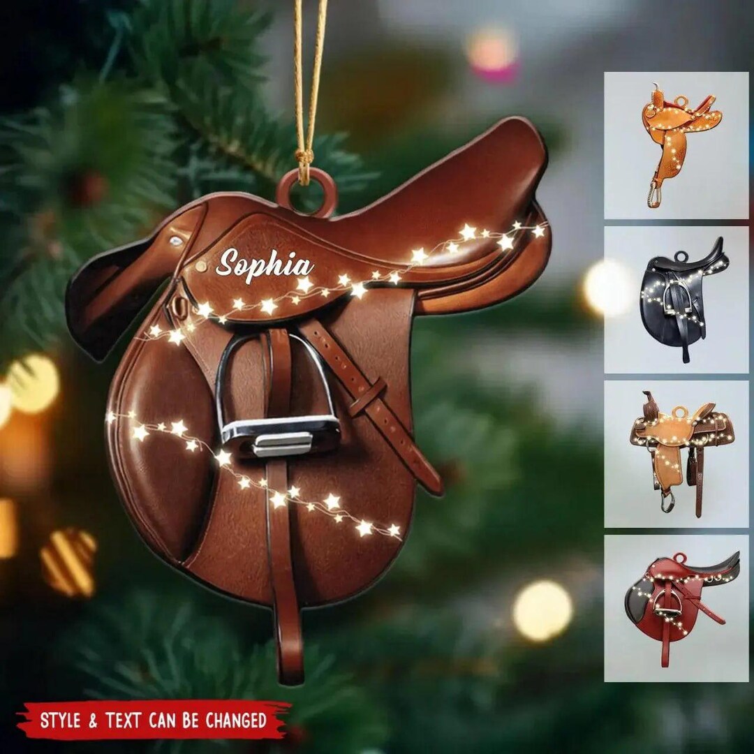 Personalized Horse Saddle for Riding Horse Ornament, Gift for Horse ...