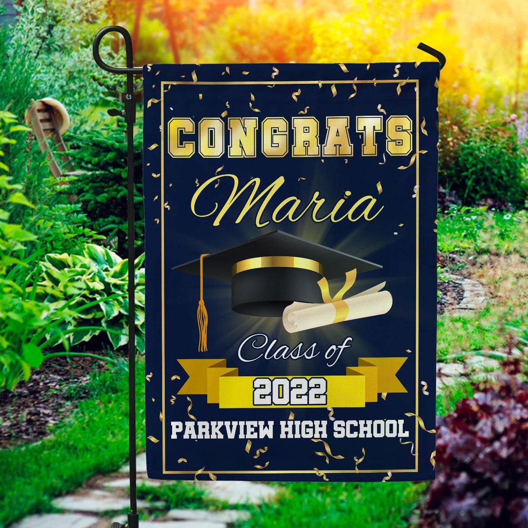 Personalized Congrats Class of 2022 Senior Graduation Garden Flag 2022 ...