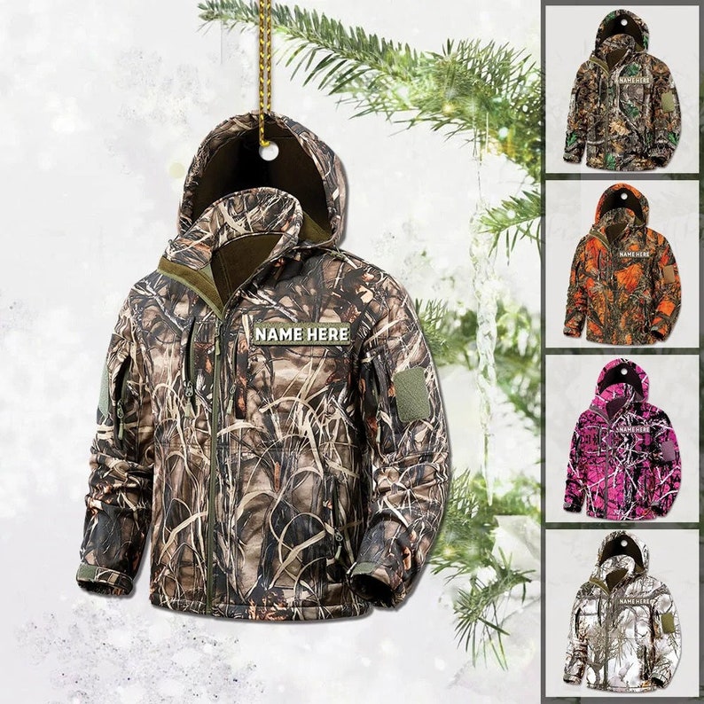 Personalized Hunting Camo Patterns Jacket Ornament Hunting - Etsy