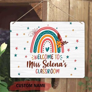 Personalized Welcome Sign for Classroom, Teacher Door Sign, Teacher ...