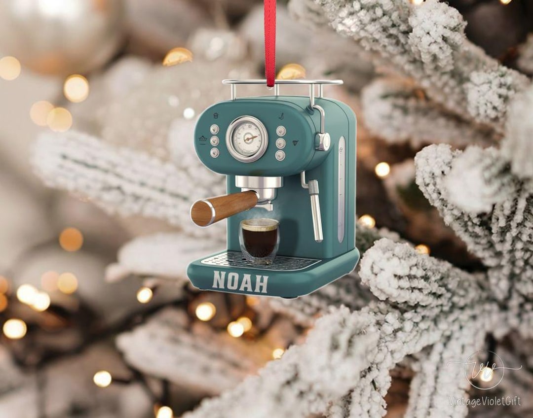 Personalized Coffee Machine Christmas Ornament, Coffee Machine ...