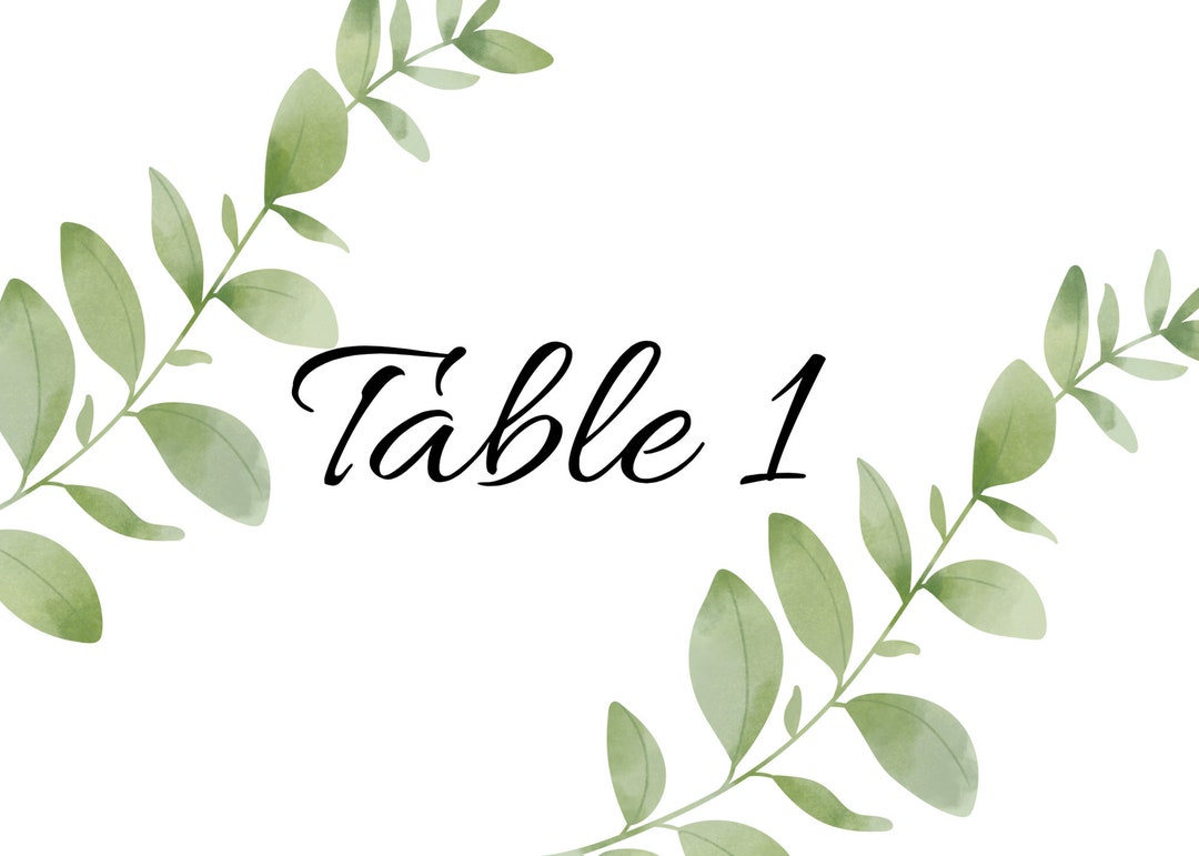 Downloadable and Printable Table Numbers - Etsy