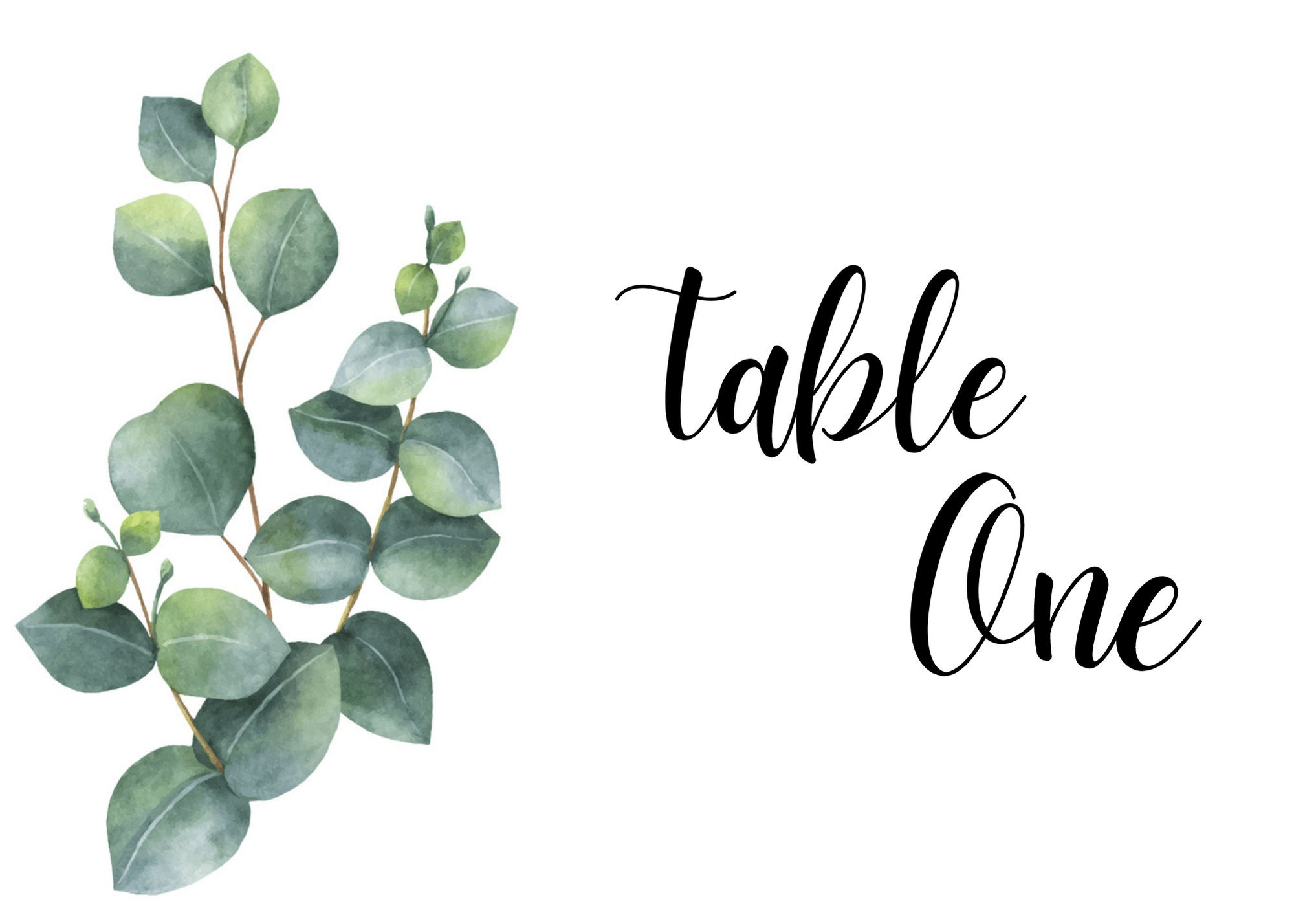 Downloadable and Printable Wedding Table Numbers - Etsy