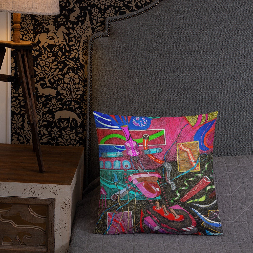 Abstract Billboards in the Sky Premium Pillow - Etsy UK