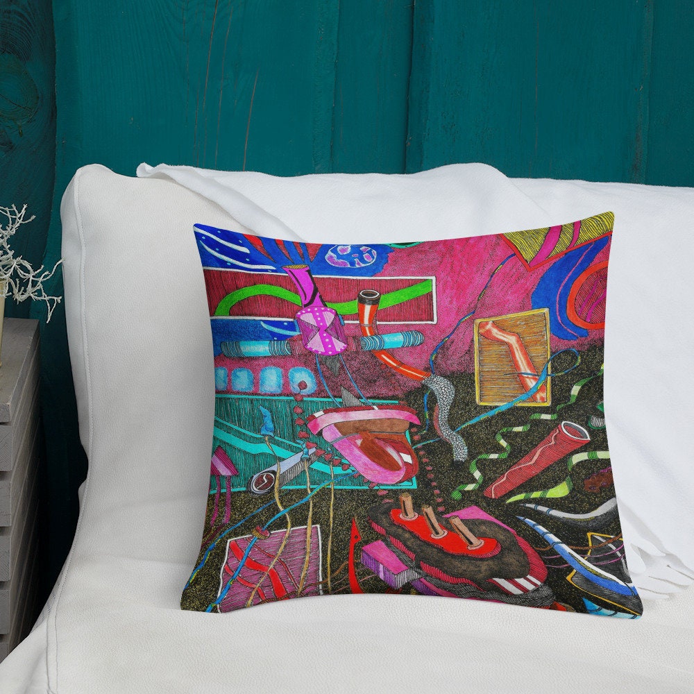 Abstract Billboards in the Sky Premium Pillow - Etsy UK