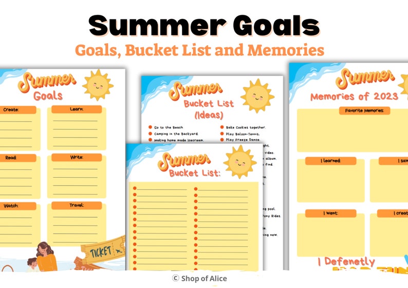 Digital Planner for Summer for Kids 2023, a Bundle . Chores Chart ...