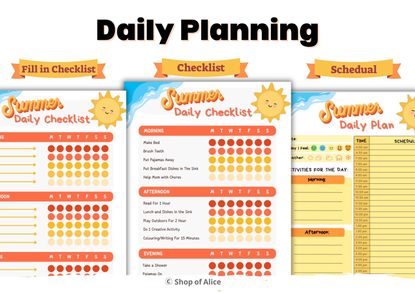 Digital Planner for Summer for Kids 2023 a Bundle . Chores - Etsy