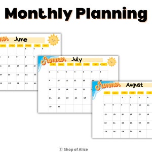 Digital Planner for Summer for Kids 2023, a Bundle . Chores Chart ...