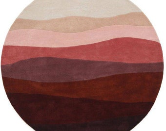 Modern Look Multi Colored Stem Rug 100% Woolen Hand Tufted - Etsy