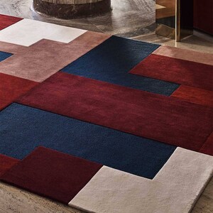 Modern Handmade Handtufted Multi Colour Modern Wool Carpets,geometrical ...