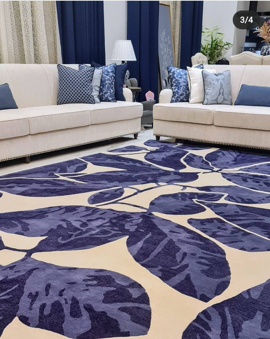 Hand Tufted Wool Carpet – Modern Floral Rug, Purple - Etsy