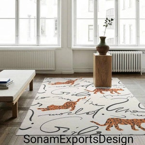 HAND TUFTED CARPET Tibetan Tiger Wool Carpet, Leopard Skin Carpet ...
