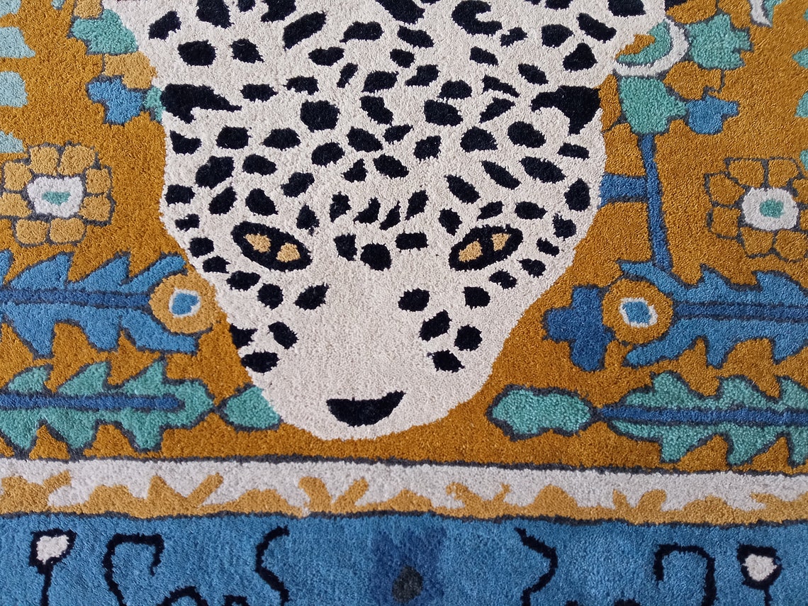 New Designed Leopard Hand Tufted Carpet 100% Woolen Rug - Etsy