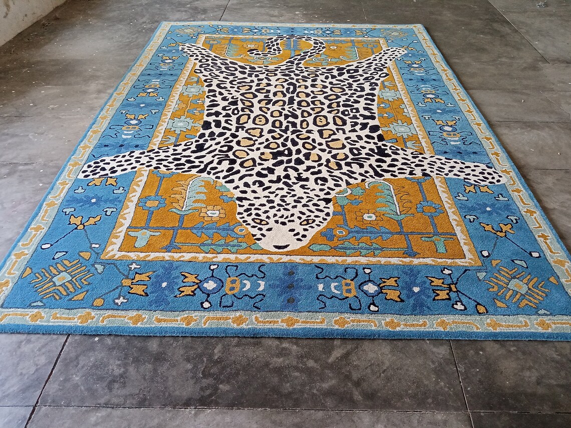 New Designed Leopard Hand Tufted Carpet 100% Woolen Rug - Etsy