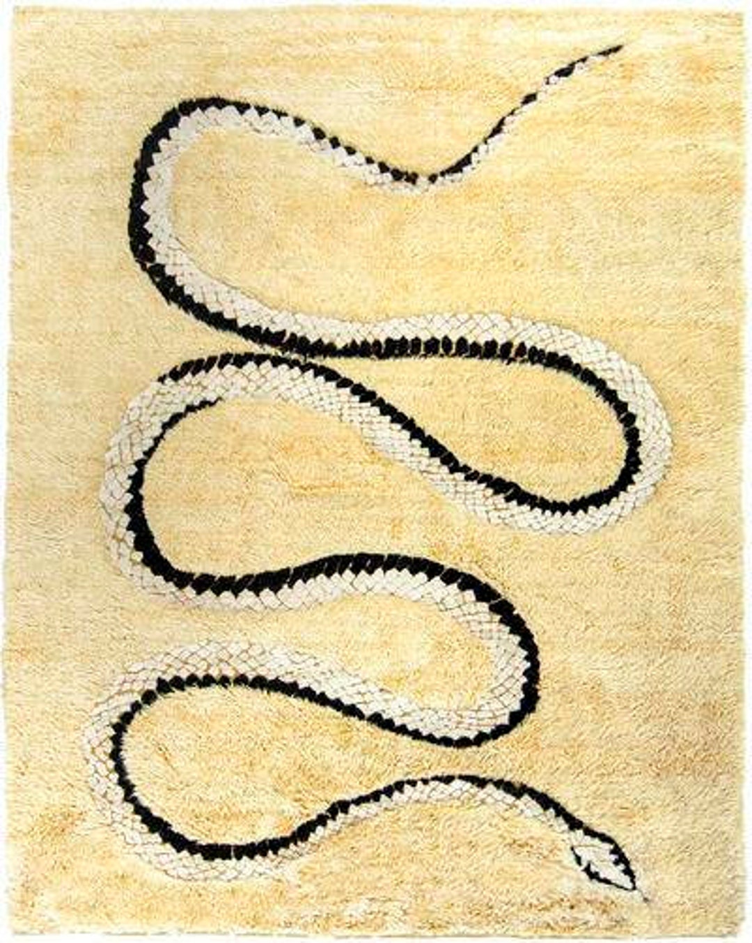 HAND TUFTED CARPET Cream Ground Snake Rugs Modern Carpet,tibetan Wool ...