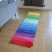 Hand Made Runner Palette Geometric Colour Block Wool Runner Rug in ...