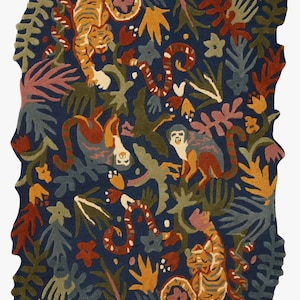 HAND TUFTED CARPET -tibetan Jungle Wool Carpet, Leopard Skin Carpet ...