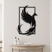Metal Phoenix Decor, Phoenix Wall Art, Phoenix Door Hanger, Phoenix Art ...