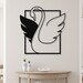Swan Metal Sign for Living Room Decoration, Swan Bird Wall Decor for ...