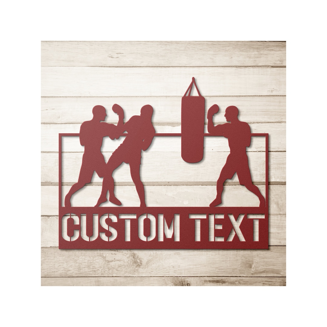 Custom Boxing Metal Wall Art: Personalized Name Sign - Etsy