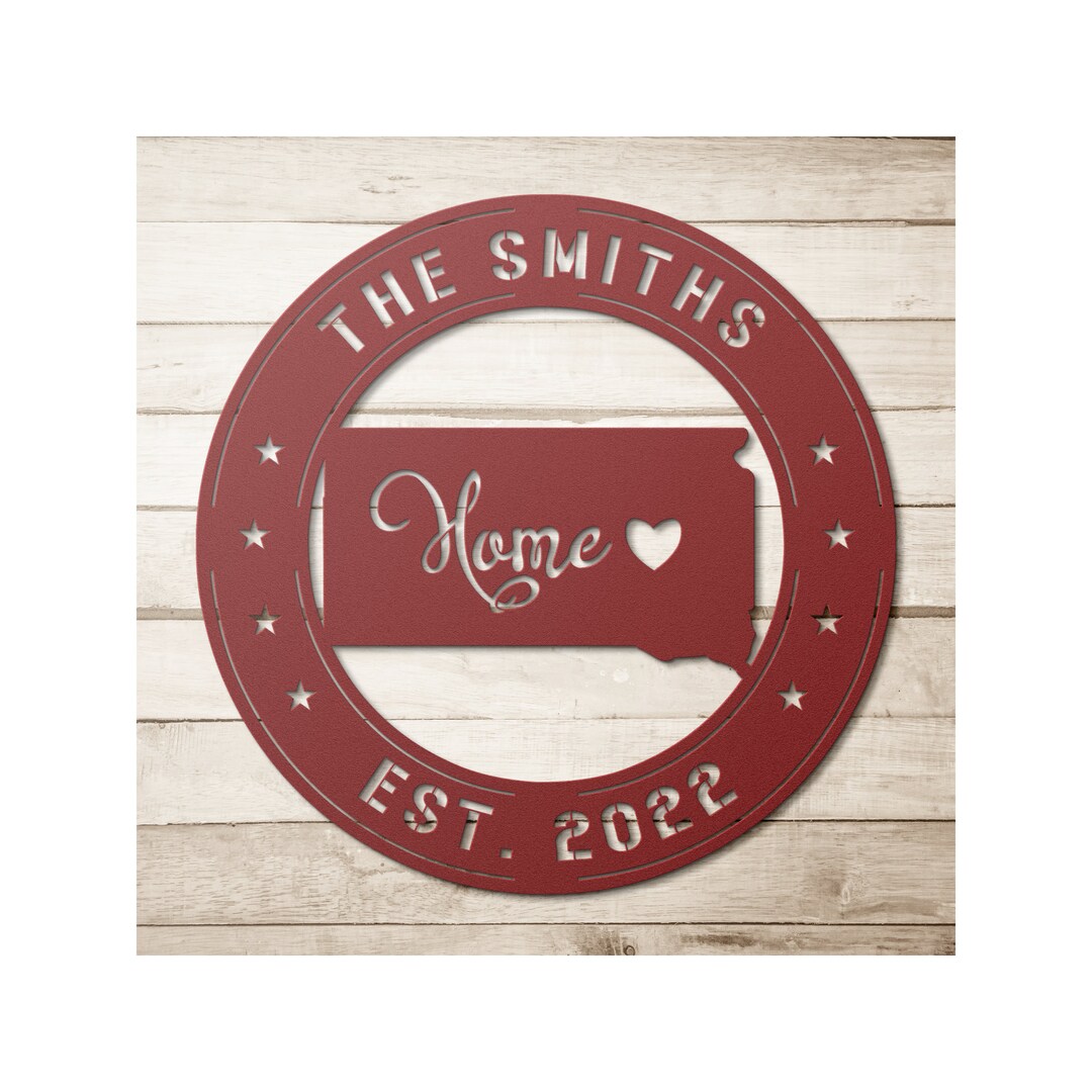 Custom South Dakota Metal Sign, South Dakota Decor, South Dakota Wall ...